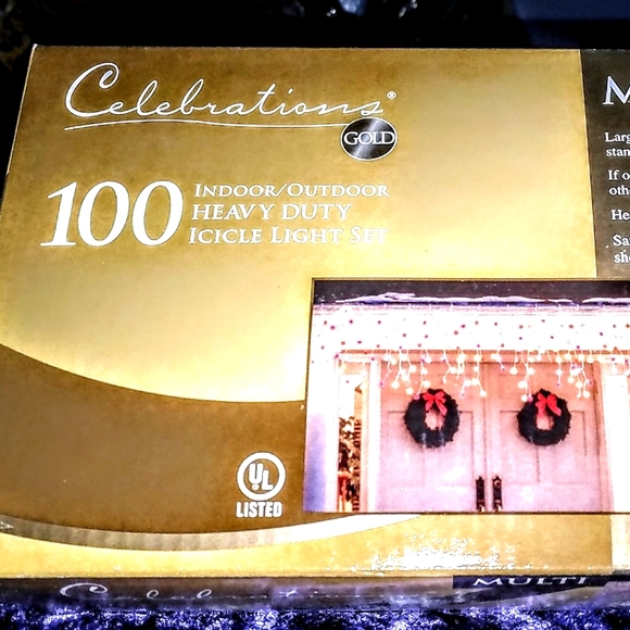 Holiday | 10 Multicolor Icicle Lights Bigger Brighter Lights Safety ...